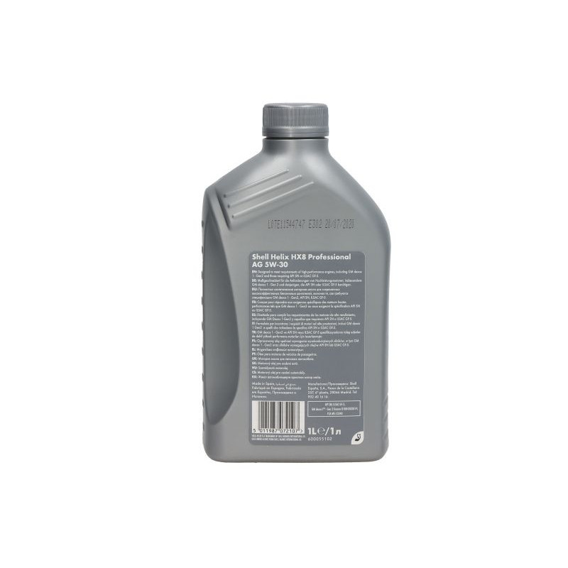 SHELL HELIX HX8 AG 5W30 1L