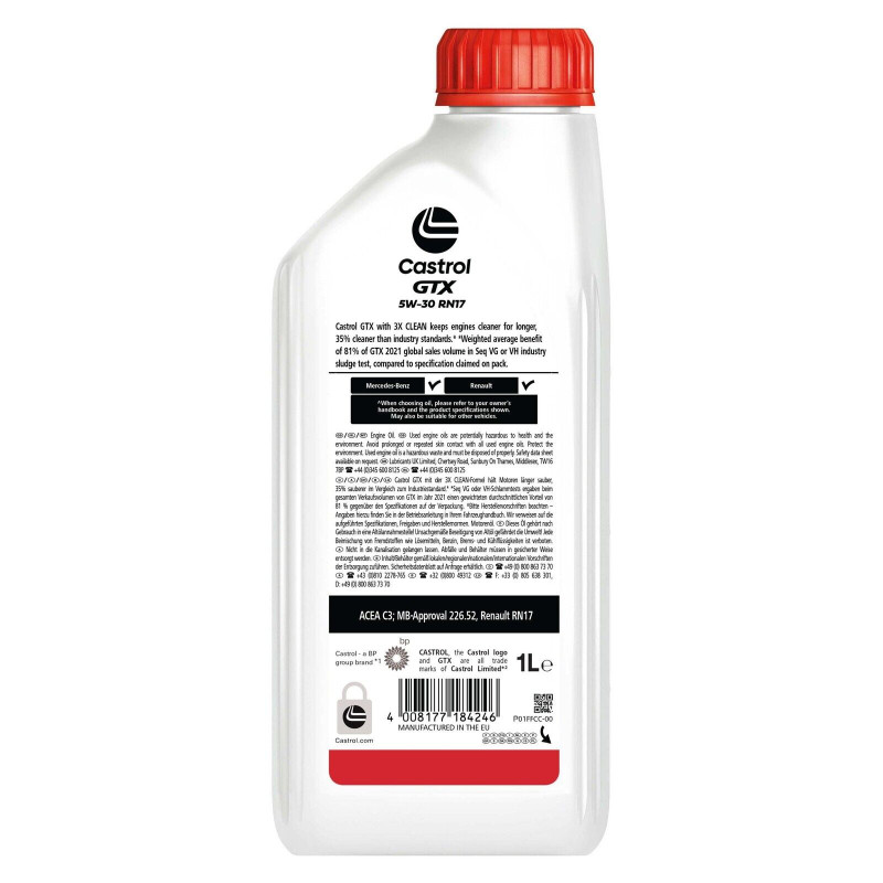 CASTROL GTX 5W30 RN17 1L